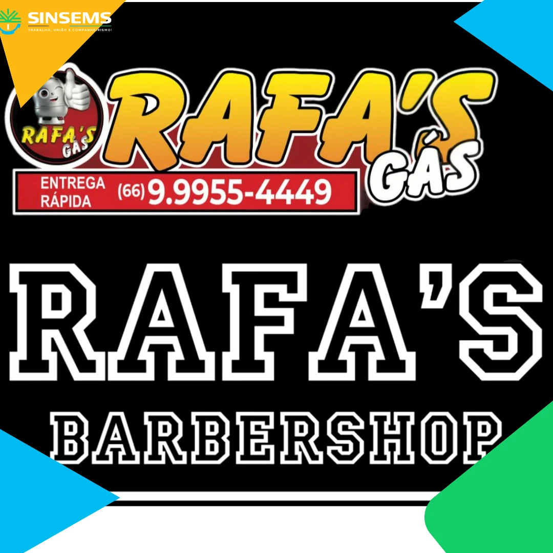 Rafa’S Gás e Rafa’s Barbearia são os novos conveniados do Sinsems – SINSEMS